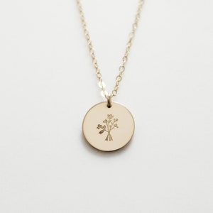 BLOOMS Personalized Necklace 14k Gold Filled or Sterling | Etsy