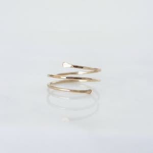 Thin Minimalist Simple Ring Hammered 14k Gold Filled and | Etsy