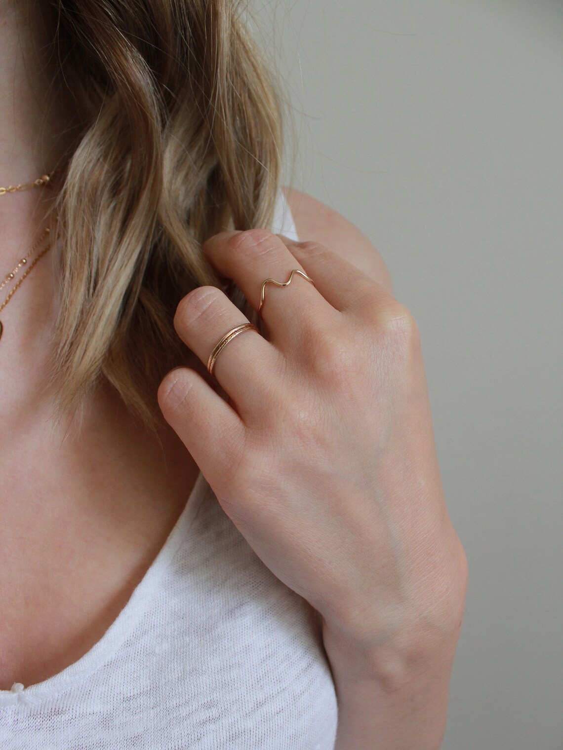 Thin Minimalist Simple Ring 14k Gold Filled and Sterling | Etsy