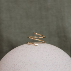 Thin Minimalist Simple Ring, Hammered, 14k Gold Filled and Sterling ...