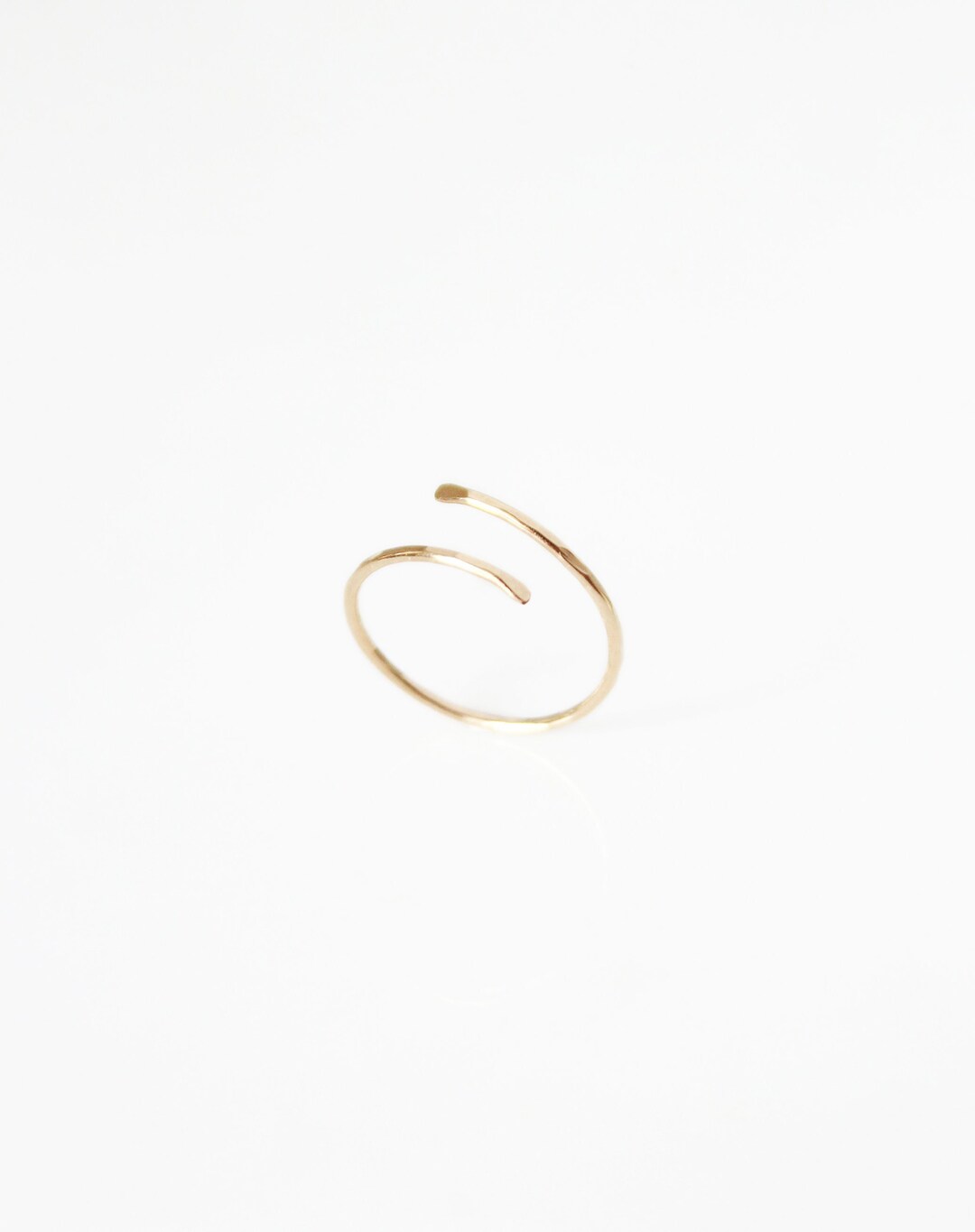 Thin Minimalist Simple Ring, Hammered, 14k Gold Filled and Sterling ...