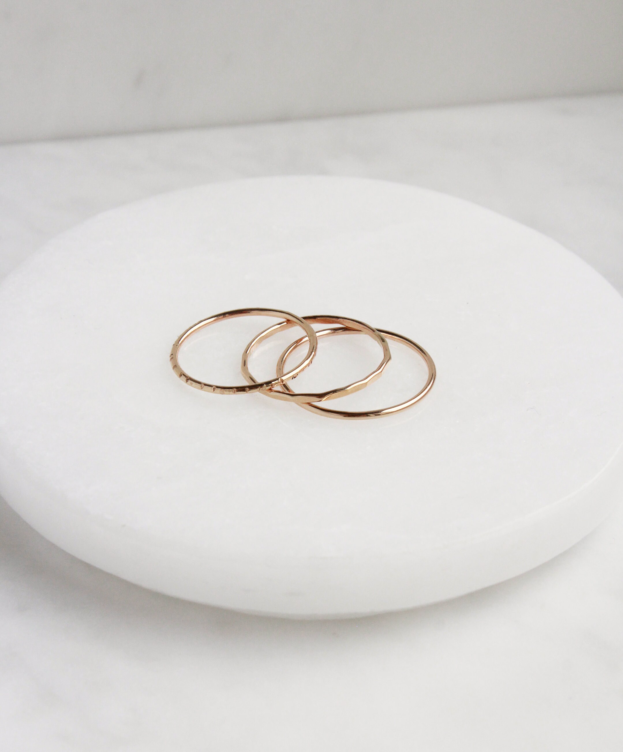 Thin Minimalist Simple Ring, 14k Gold Filled and Sterling Silver · Tiny ...