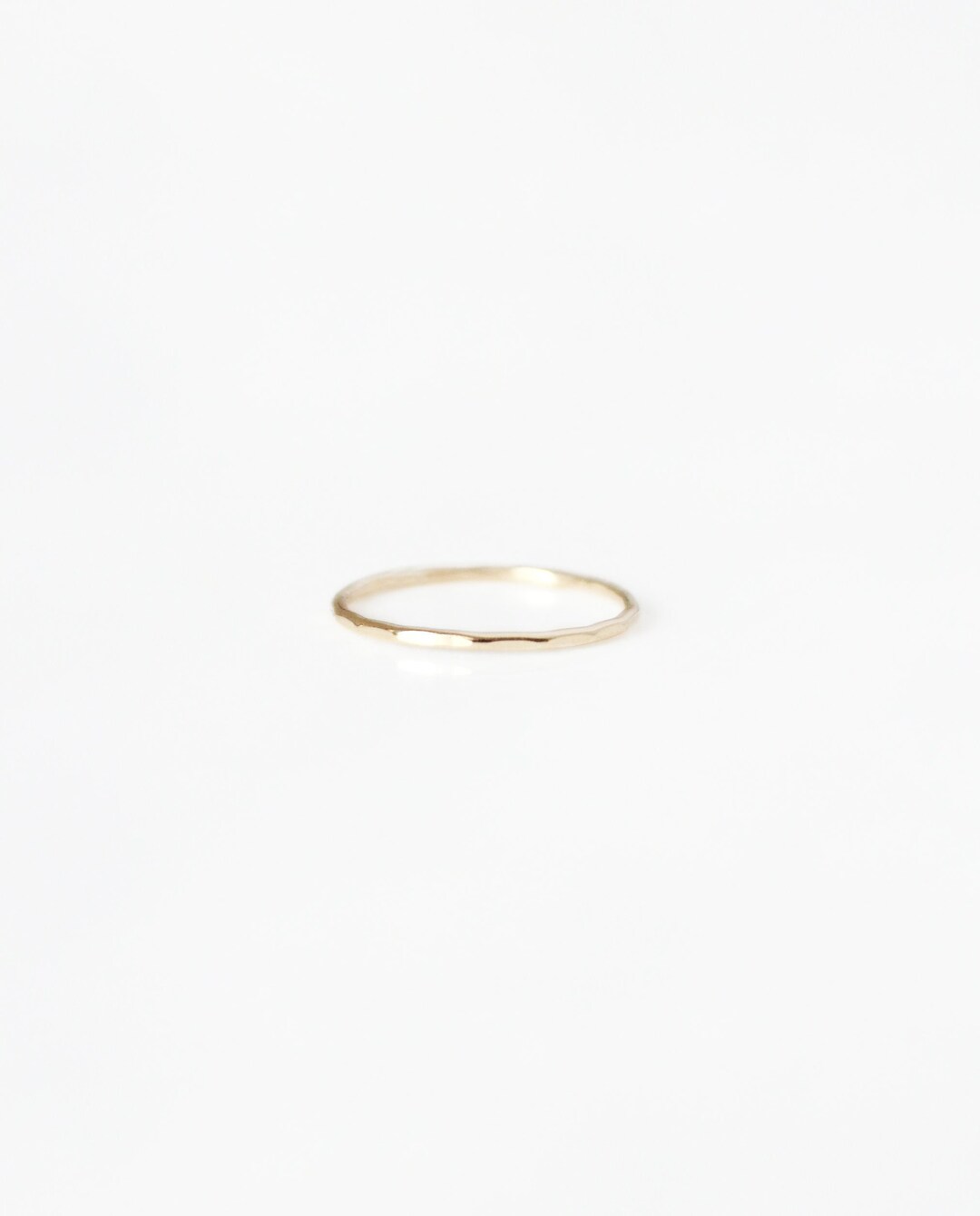 Hammered Ring, 14k Gold Filled and Sterling Silver · Tiny Stacking Ring ...