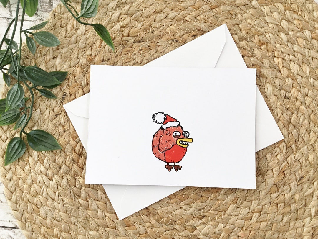 Handmade Christmas Card, Robin Christmas Greetings Card, Robin ...