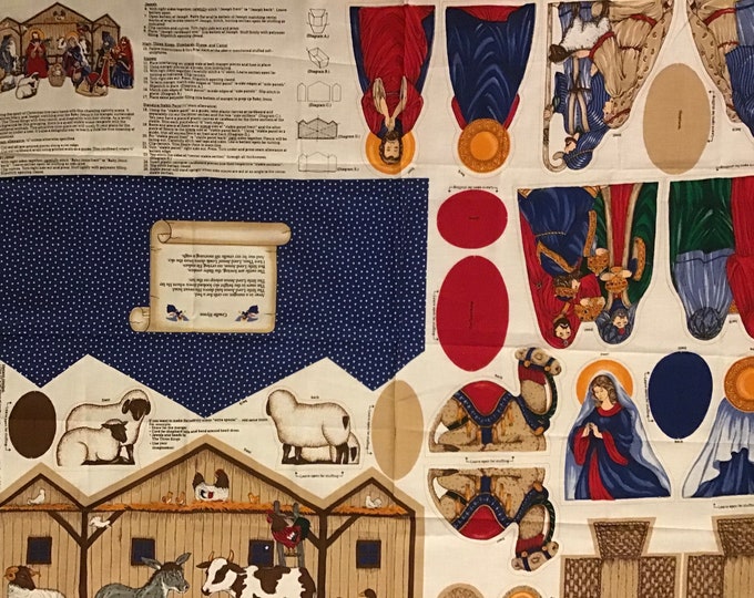 Nativity Scene Fabric Panel Christmas Manger - Etsy
