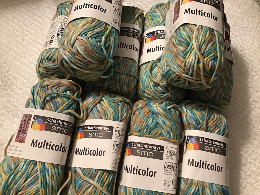 Lot of 10 Cotton Yarn Schachenmayr SMC Multicolor 1.75 Oz 98 Yards - Etsy