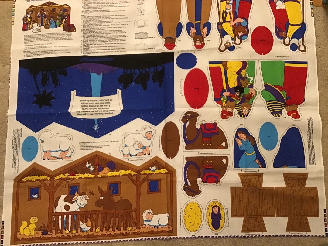 Beginners Bible Nativity Set Cut and Sew Fabric Panel VIP - Etsy