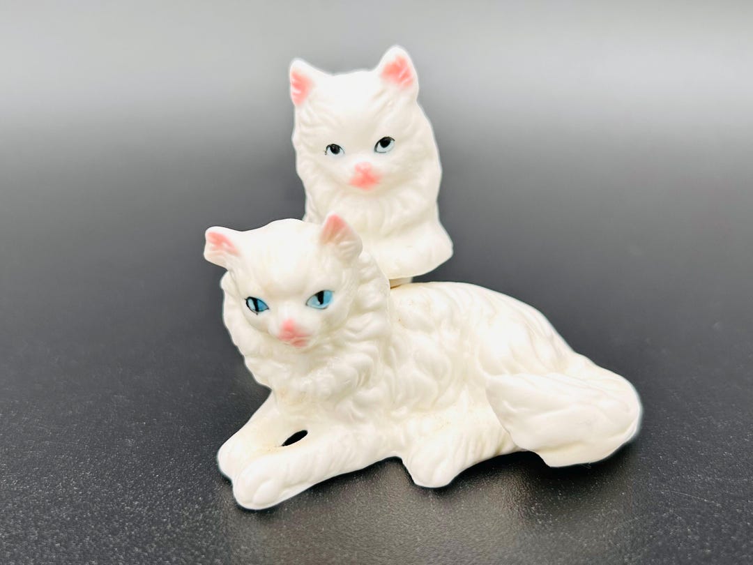 Vintage High Style Bone China Persian Cat Figurines | Made in Japan by ...
