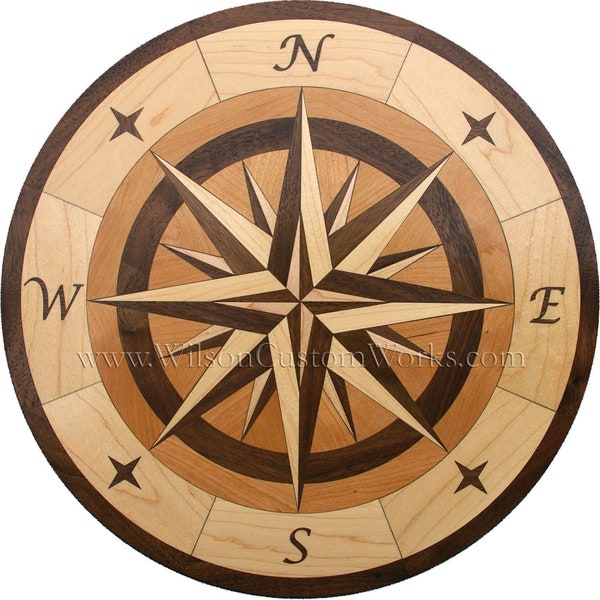 Compass Rose Inlay - Etsy