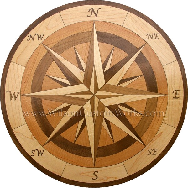 Compass Rose Inlay - Etsy