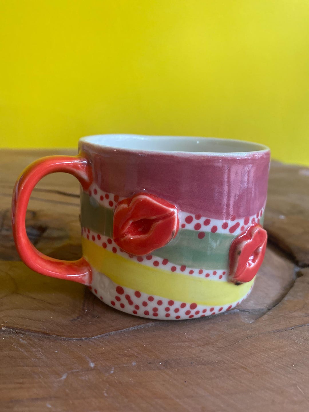 Pink Porcelain Kiss Lips Mug - Etsy