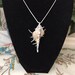 Natural Sea Shell Pendant 18K White Gold Plated on a Solid Sterling ...
