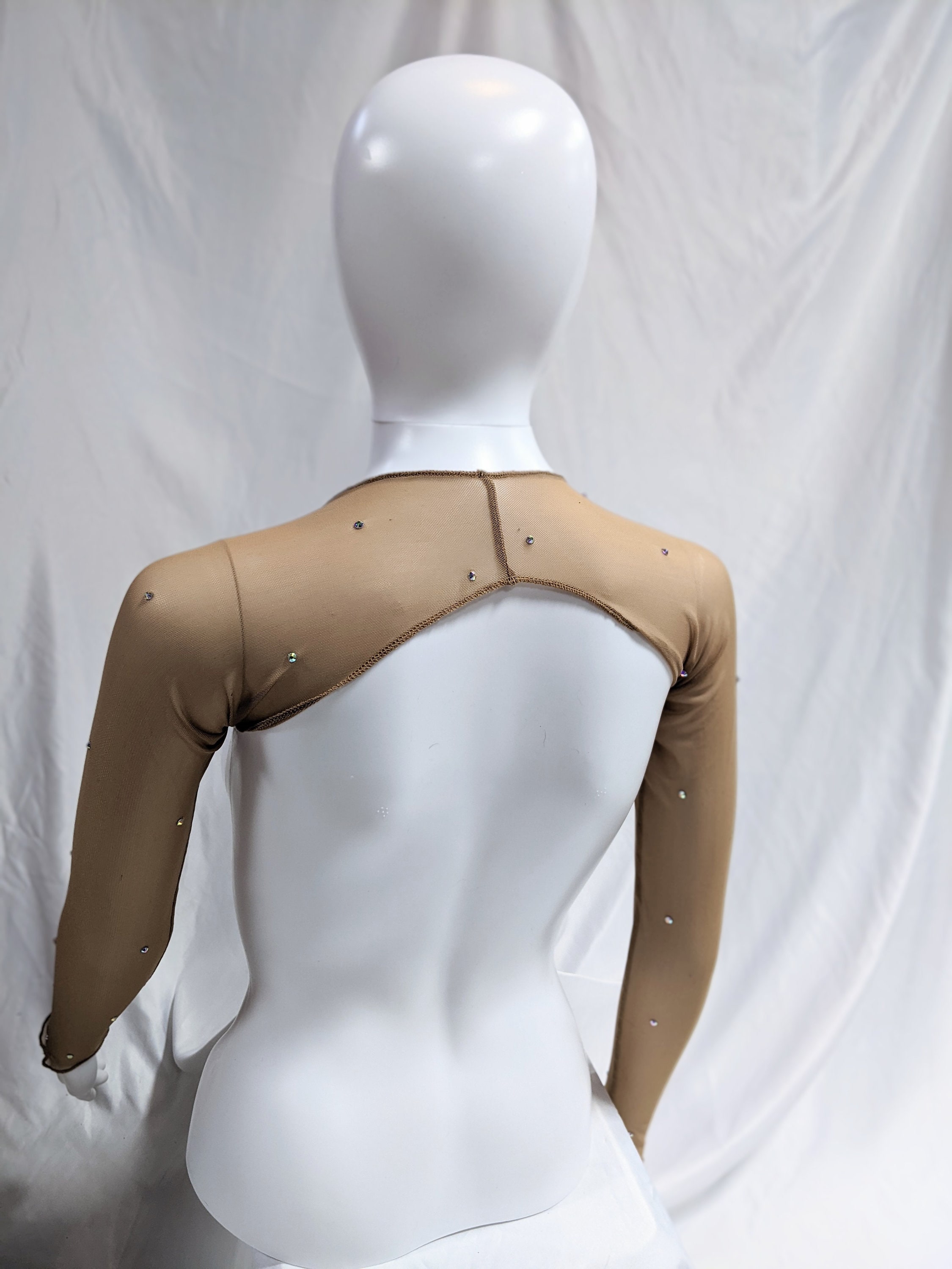 Sheer Mesh Shrug, Long Sleeve Body Con, Rhinestone Shrug, Belly Dance ...