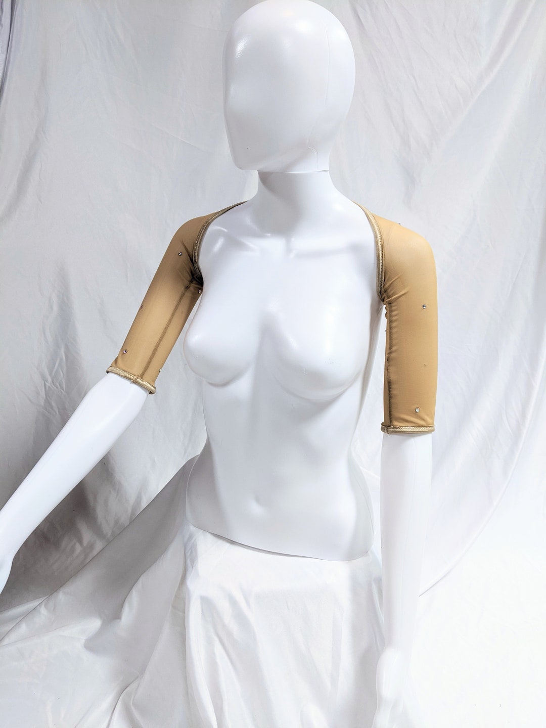 Sheer Shrug, Sheer Sleeves, 3/4 Sleeves, Rhinestone Shrug, Belly Dance ...