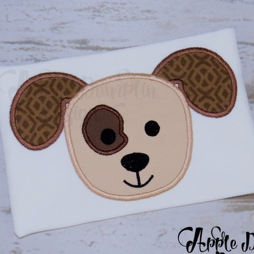 Puppy Dog Face Applique Machine Embroidery Design Animal - Etsy