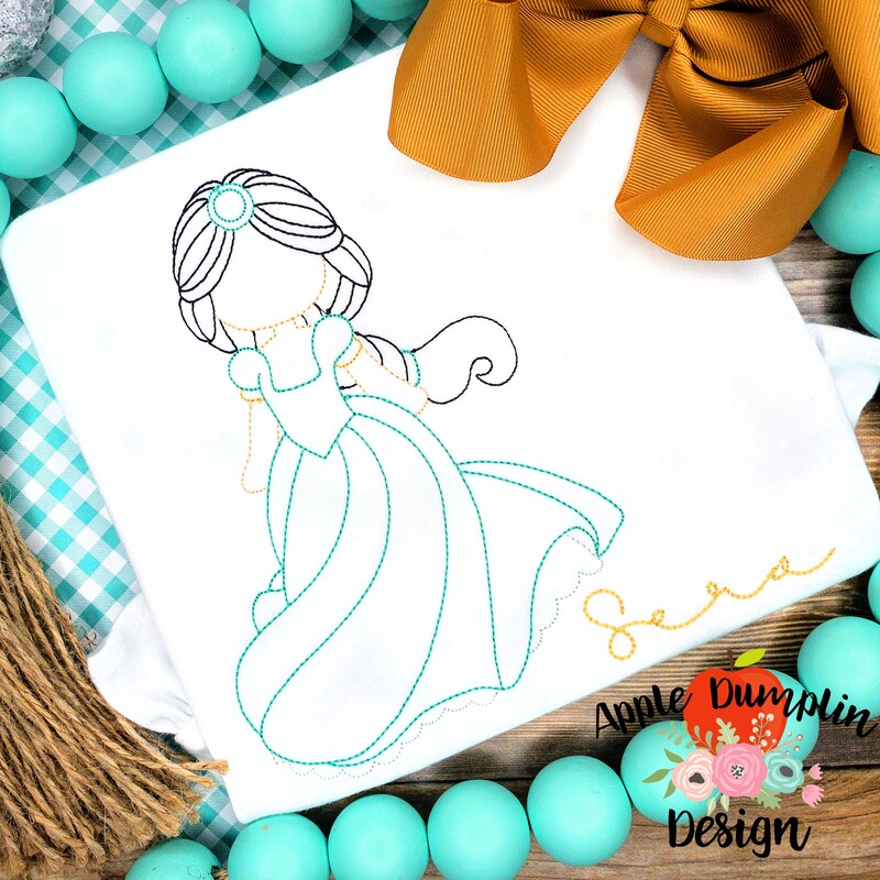 Princess Embroidery - Etsy