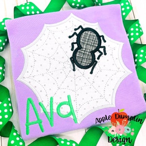 Spider and Web, Satin, Applique Design, Embroidery Design, Halloween ...
