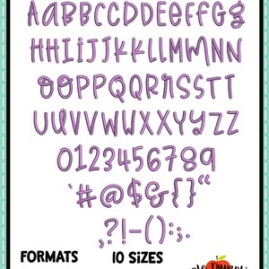 Obviously Blushing, Complete Alphabet, Satin, Embroidery Font, 10 SIZES ...