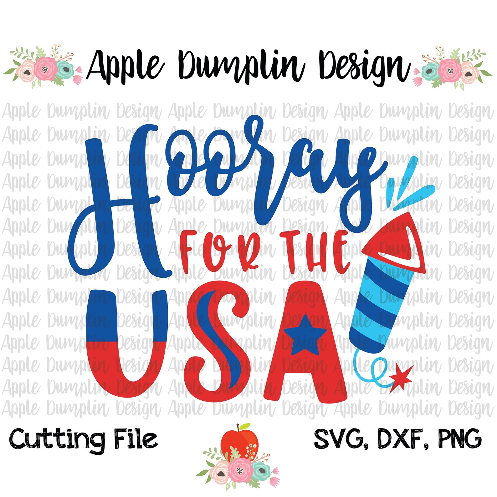 Hooray for the USA Cutting File SVG DXF Png Vector File | Etsy