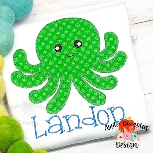 Octopus, Zigzag, Applique Design, Instant Download, 4x4, 5x5, 6x6, 7x7 ...