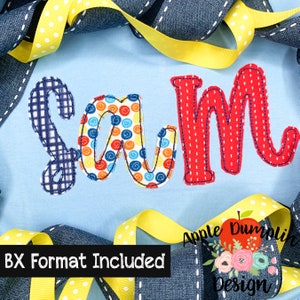 13 Sizes, Farmhouse Lemonade Vintage Applique Alphabet, Bean Stitch ...