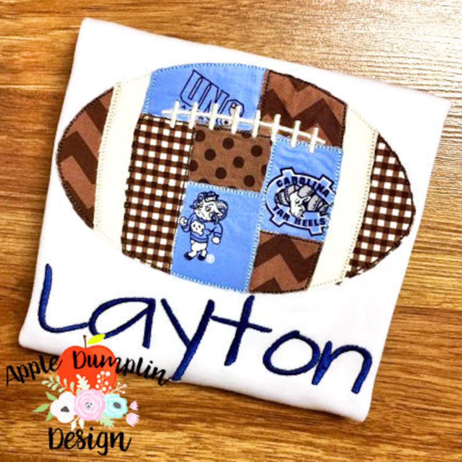 Patchwork Football, Applique Design, Machine Embroidery Design, NFL ...