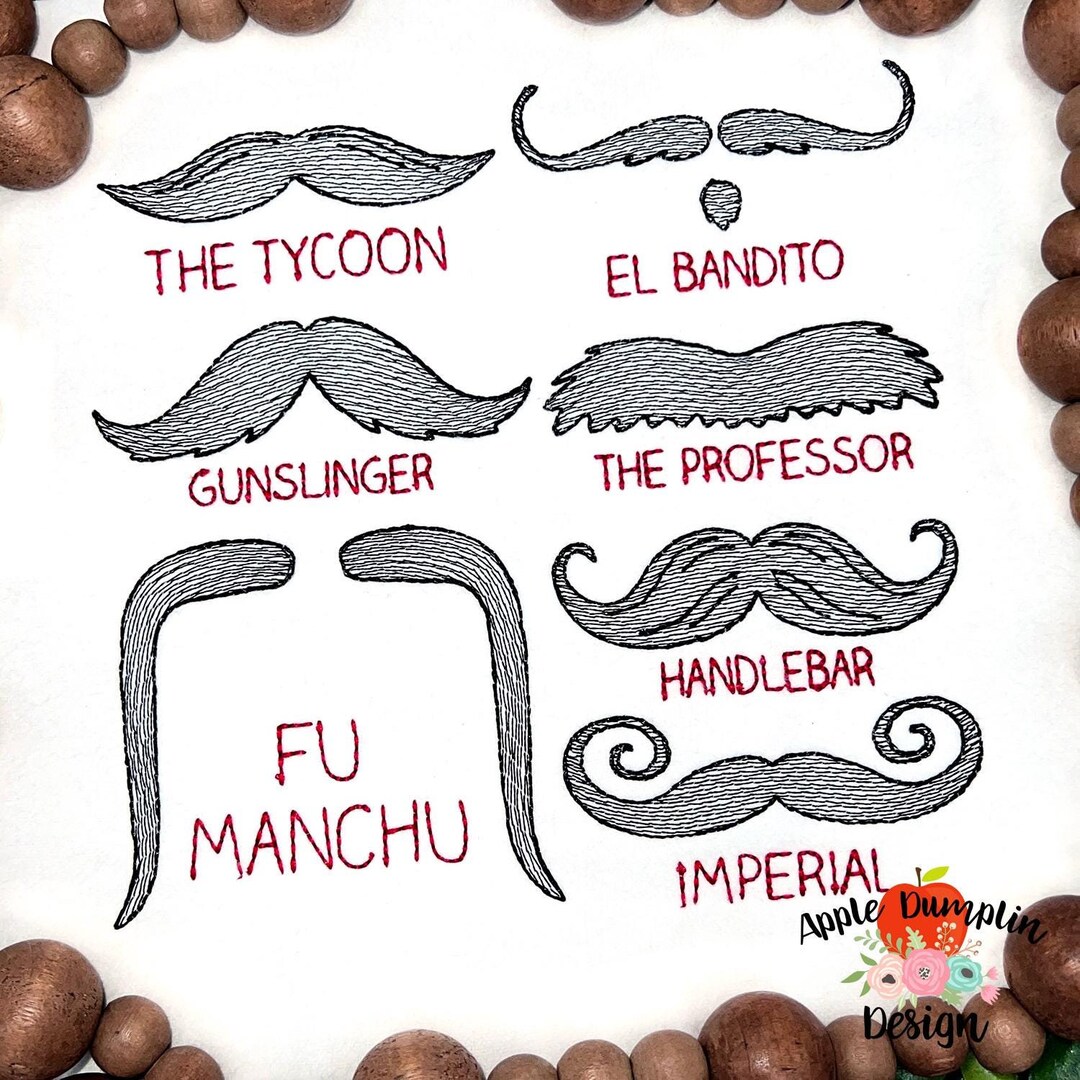 Mustache Guide, Sketch Embroidery Design, Boy Embroidery, Moustache ...