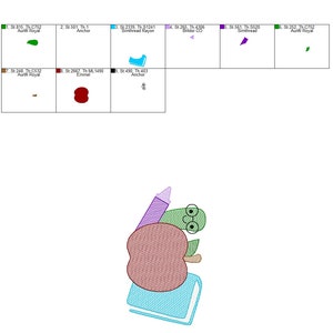 Bookworm, Sketch, Embroidery Design, Instant Download, Apple, Back to ...