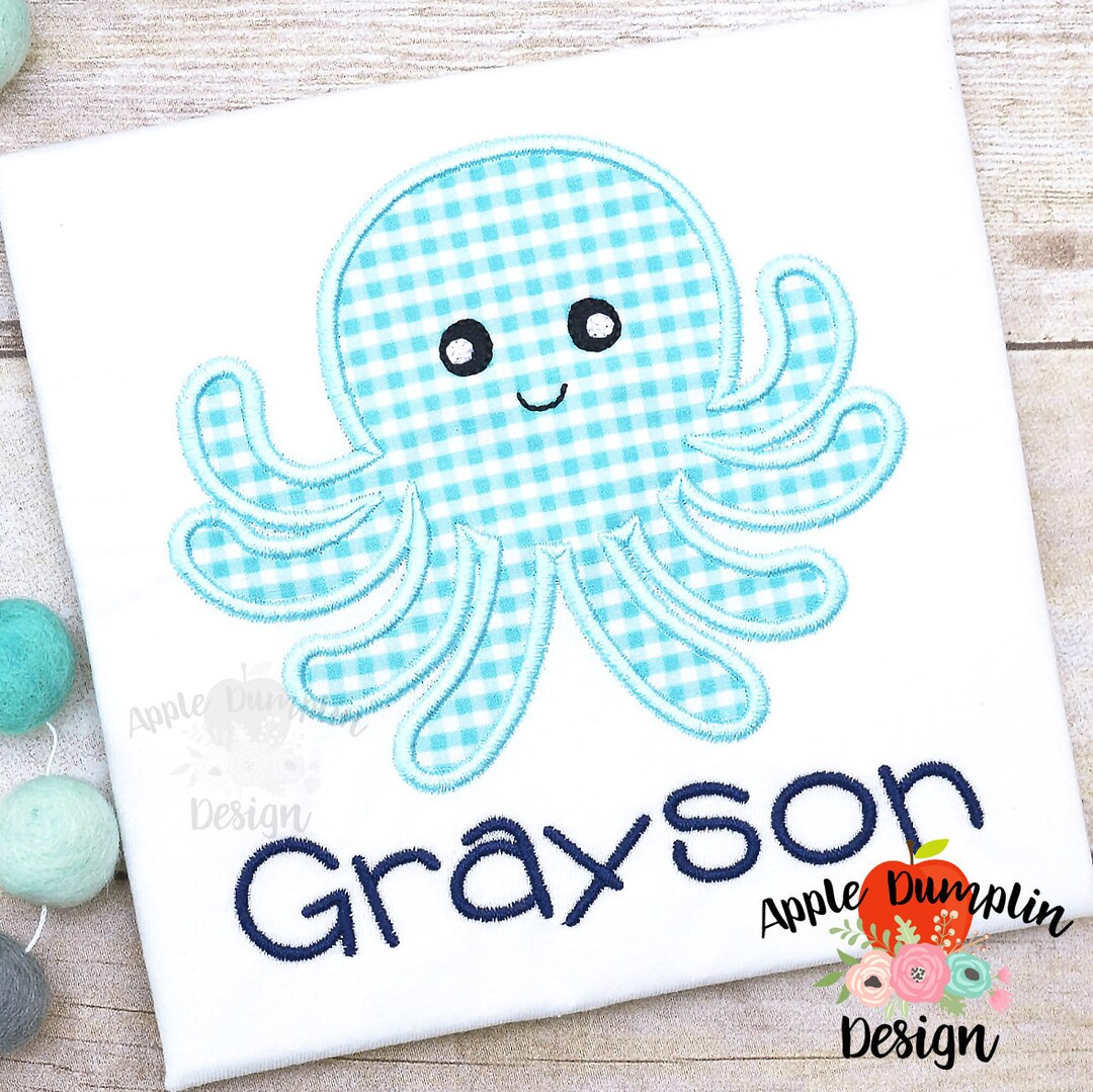 Octopus, Applique Design, Instant Download, 4x4, 5x5, 6x6, 7x7, 8x8 - Etsy