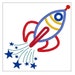 Rocket With Stars Applique Design Machine Embroidery Boy - Etsy