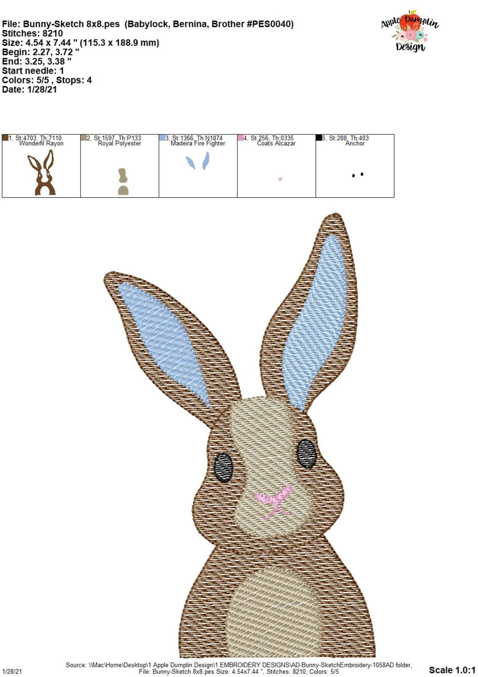 Bunny Sketch Embroidery Machine Embroidery Easter Bunny - Etsy