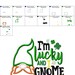 I'm Lucky and I Gnome It, Applique Design, Instant Download, 4x4, 5x5 ...