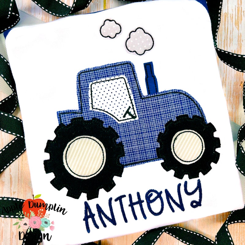 Tractor Applique - Etsy