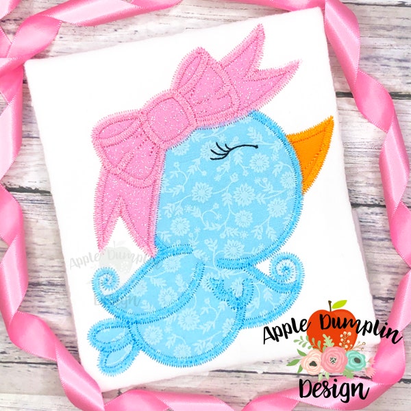 Bird Applique Design - Etsy
