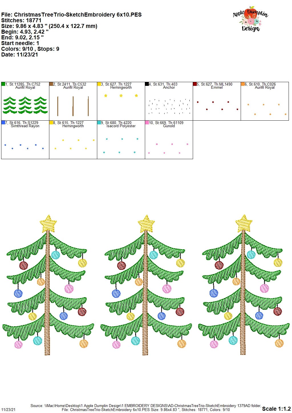 Christmas Tree Trio, Sketch Embroidery, Girl Christmas, Holiday ...