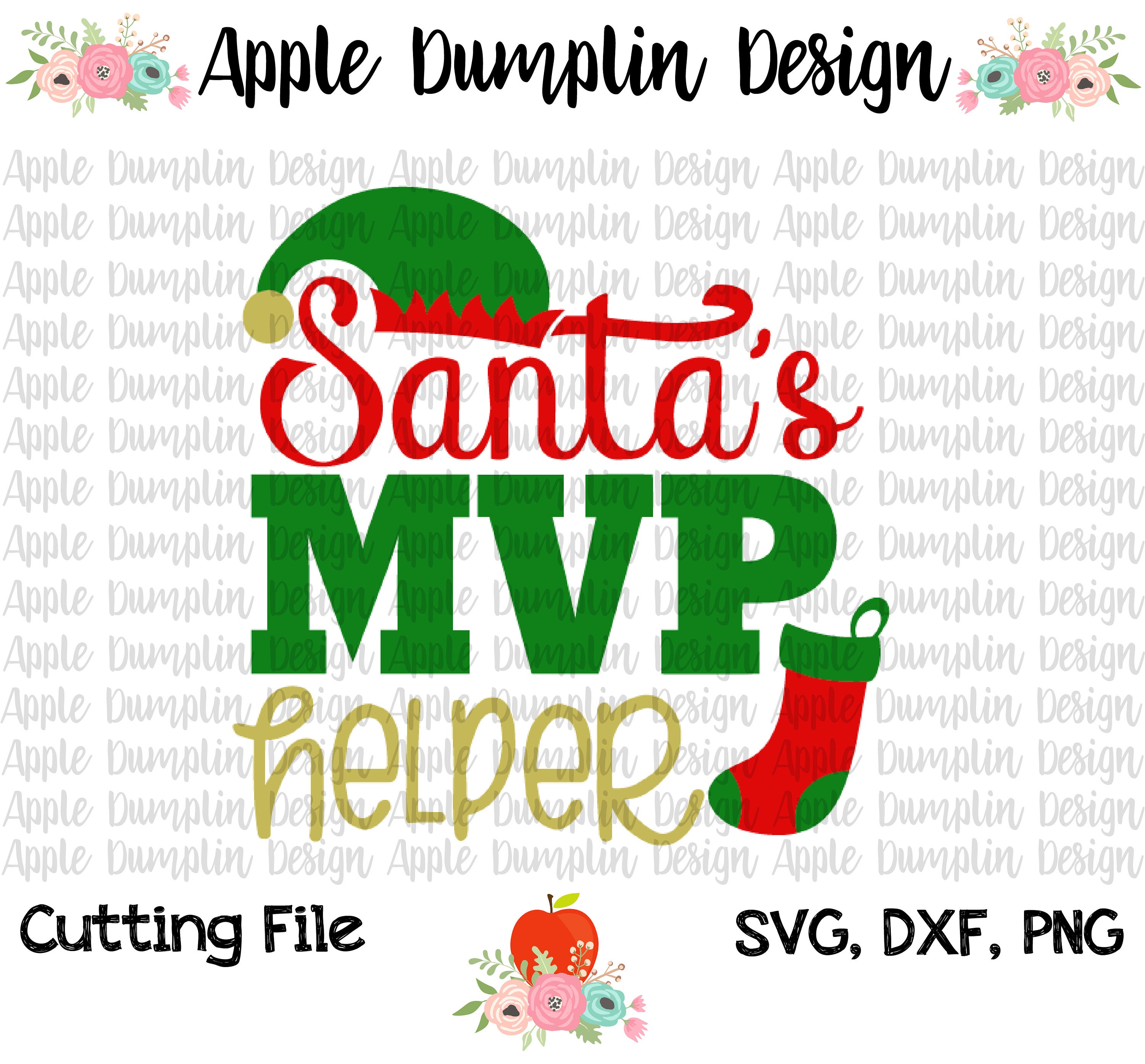 Santa's MVP Helper, Cutting File, SVG, DXF, Png, Vector File ...
