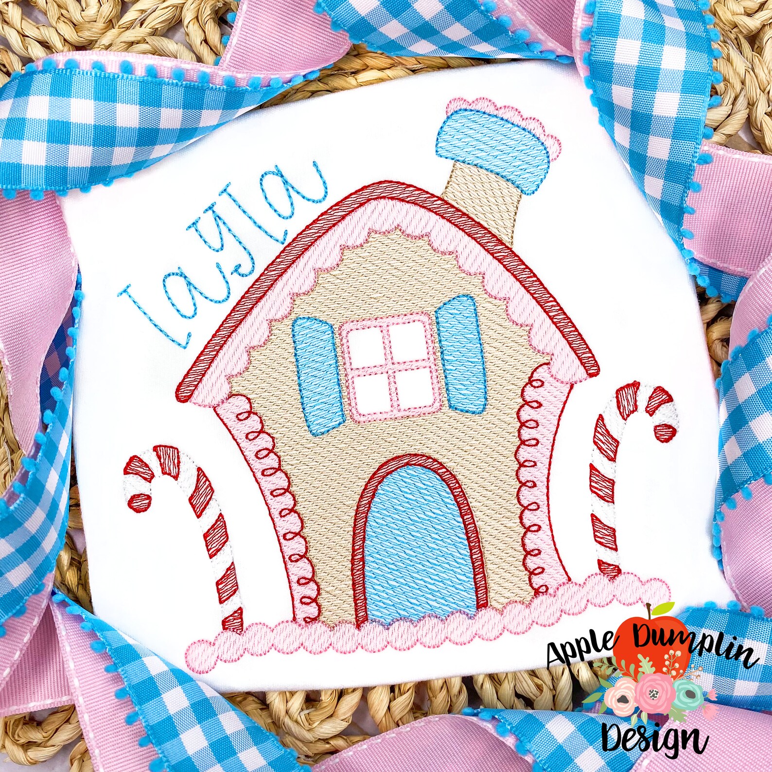 Gingerbread House Sketch Embroidery Machine Embroidery - Etsy