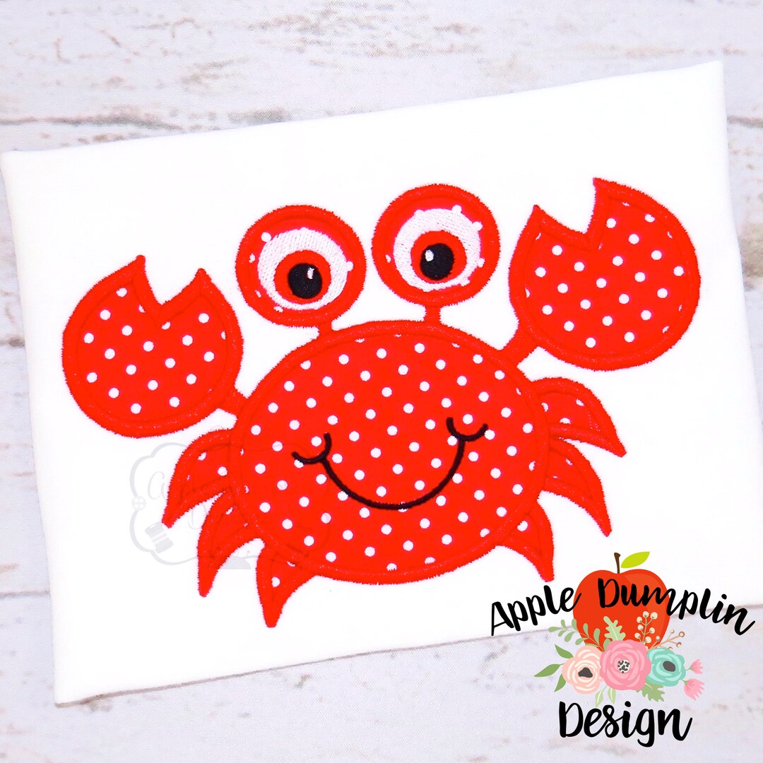 Crab, Applique Design, Machine Embroidery Design, Boy Applique Design ...