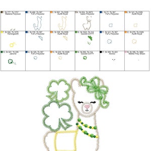 St Patricks Day, Llama, Zigzag, Applique Design, Machine Embroidery ...