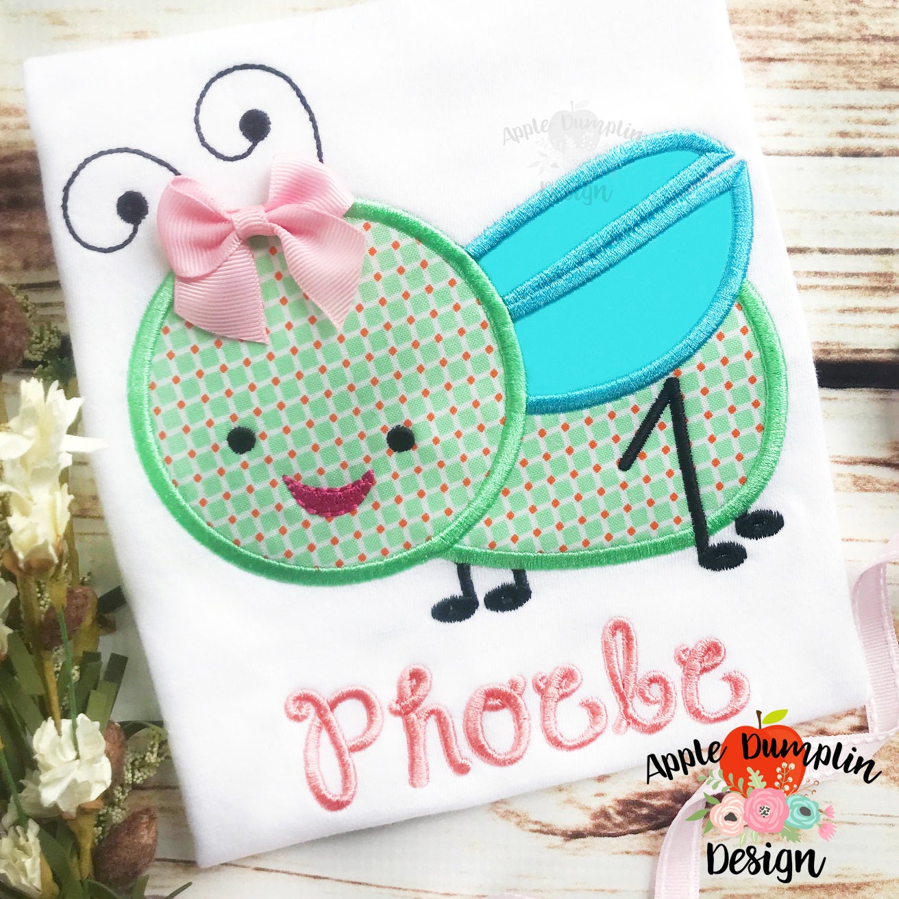 Grasshopper Applique Design Instant Download Insect | Etsy