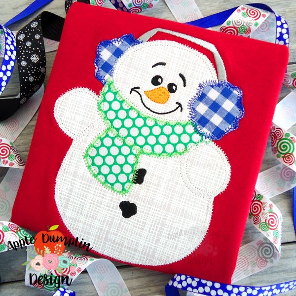 Snowman Applique - Etsy