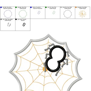 Spider and Web, Satin, Applique Design, Embroidery Design, Halloween ...