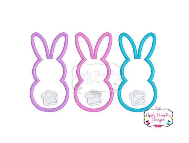 Bunny Trio Applique Design Bunny Embroidery Design Easter | Etsy