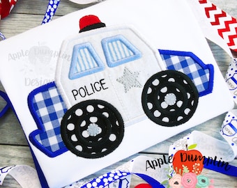 Police Car Sketch Machine Embroidery Instant Download | Etsy