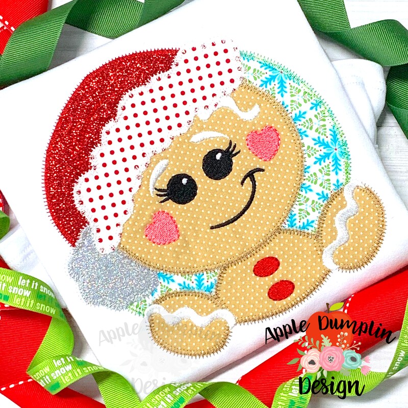 Gingerbread Applique - Etsy