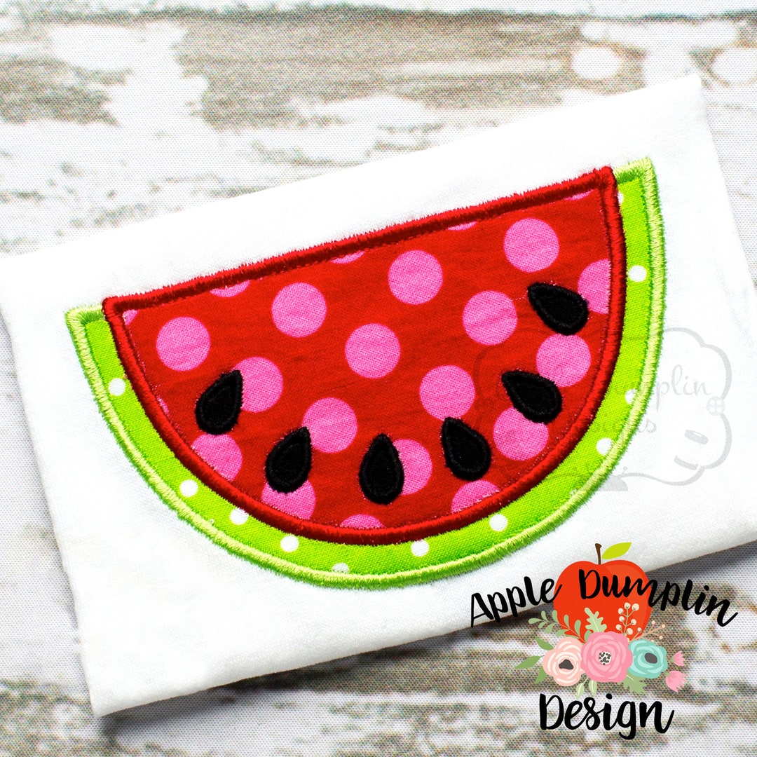 Watermelon Applique Machine Embroidery Design, Summer, Spring, Girl ...