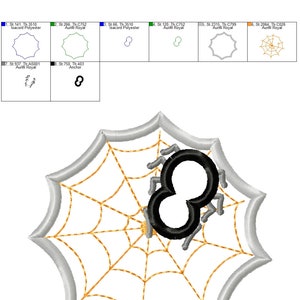 Spider and Web, Satin, Applique Design, Embroidery Design, Halloween ...