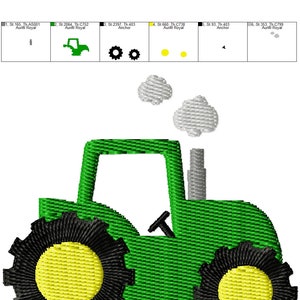 Tractor, Mini, Embroidery Design, Machine Embroidery, Instant Download ...