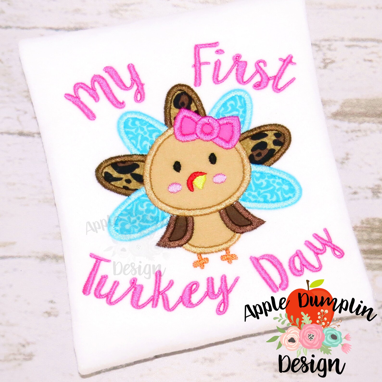 My First Turkey Day Applique Design Machine Embroidery - Etsy