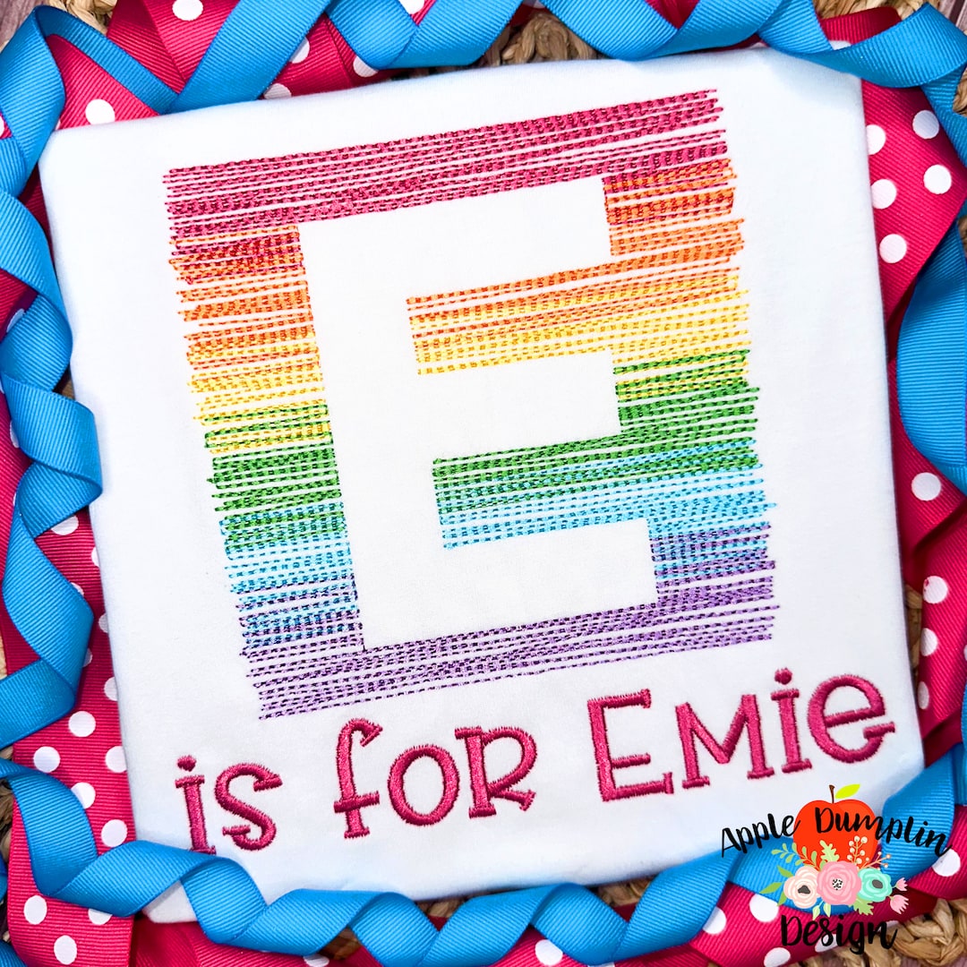 Shadow Scribble Block Embroidery Font, Complete Alphabet, Embroidery ...